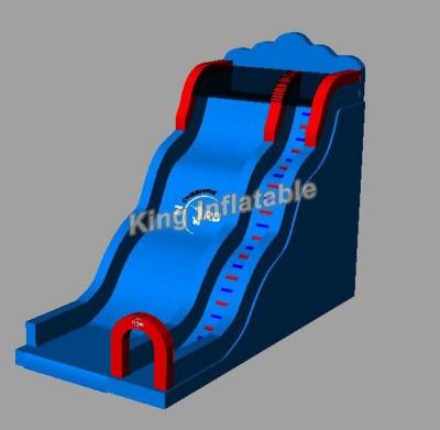 China Commercial Blue Inflatable Water Slides For Kids And Audlt With Size 5m*8m for sale