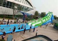 China Customized Giant Green Inflatable City Water Slide , Slip N Slide The City for sale
