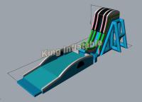 China 38m Long Green PVC Customized Sky Flying Giant Inflatable Water Slides For Event for sale