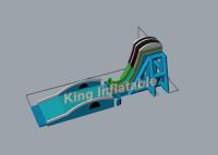 China 38m Long Green PVC Customized Sky Flying Giant Inflatable Water Slides For Event for sale