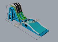 China 38m Long Green PVC Customized Sky Flying Giant Inflatable Water Slides For Event for sale