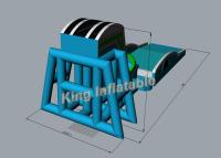 China 38m Long Green PVC Customized Sky Flying Giant Inflatable Water Slides For Event for sale