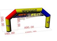 China 10m*5m Mix Color Large PVC Custom Inflatable Arch / Inflatable Advertising for sale