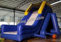 China Blue / White Single Lane Blow Up Dry Slide Digital Logo Print On Durable for sale