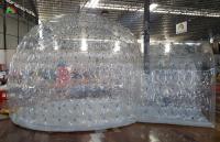 China Decorated Inflatable 10ft Diameter Empty Snow Balloon Transparent Bubble Tent for sale