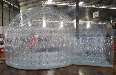 China Decorated Inflatable 10ft Diameter Empty Snow Balloon Transparent Bubble Tent for sale