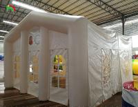 China White Large Outdoor Blow Up Wedding Party LED Light Camping Inflatable Outdoor Events Tent for sale