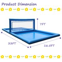 China 33x16.5x7FT Inflatable Volleyball Court Beach Volleyball Net Volleyball Pool Water Field With Air Pump For Outdoor Game for sale
