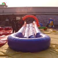 China Water Game Inflatable One Lane Slip N Slide City Slide With Soft Mat Water Slide With Pool For Event for sale