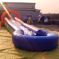 China Water Game Inflatable One Lane Slip N Slide City Slide With Soft Mat Water Slide With Pool For Event for sale