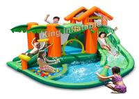 China Tropical Play Center Jump Castle / Inflatable Water Slide For Kids In Summer for sale