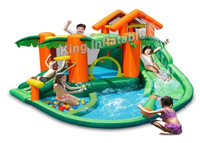 China Tropical Play Center Jump Castle / Inflatable Water Slide For Kids In Summer for sale