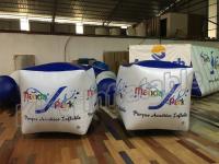 China White And Blue  Floating Inflatable PVC Duckweed Water Toy With CE Certificate for sale