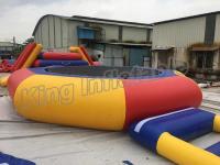 China PVC Inflatable Water Parks / Inflatable Water Trampoline And Slide For Family for sale