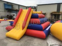 China OEM Inflatable Water Park Equipment / PVC Tarpaulin Blow Saturn Water Toy With Slide for sale