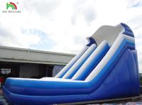 China High Quality Curve Double Lane Blow up Kids Inflatable Water Slide for sale