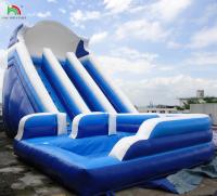 China High Quality Curve Double Lane Blow up Kids Inflatable Water Slide for sale