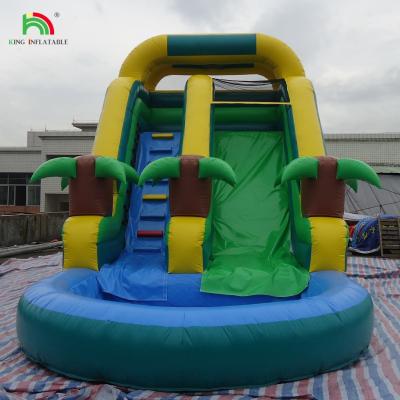 China Cheap Price Commercial Grade PVC Inflatable Water Slides with Pool for sale