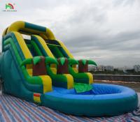 China Cheap Price Commercial Grade PVC Inflatable Water Slides with Pool for sale