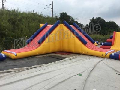 China Triangle Inflatable Water Floating Slide Water Park For Outdoor Games for sale