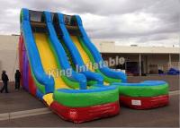 China Commercial Grade Giant 24 Feet Dual Lane Inflatable Water Slide Sport Games for sale