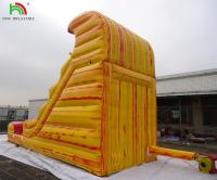 China Outdoor Backyard Kids Wet Bounce House Water Slide Jumpers Tropical Inflatable Commercial Water Slide for sale