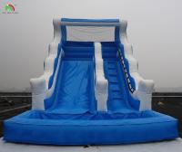 China Cheap commercial double splash dual lane inflatable water slide for sale for sale
