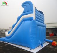 China Cheap commercial double splash dual lane inflatable water slide for sale for sale
