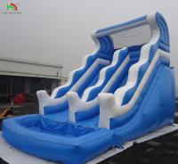 China Cheap commercial double splash dual lane inflatable water slide for sale for sale