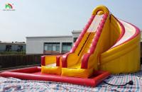 China Inflatable Water Pool Red Closed Double Slides Children Bounce House Commercial Water Closed Slide Swimming Pool for sale
