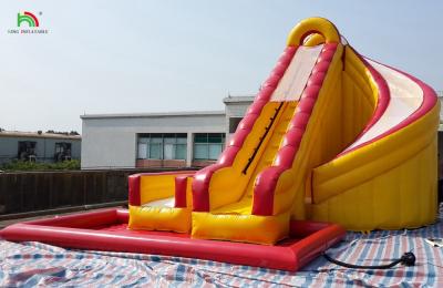 China Inflatable Water Pool Red Closed Double Slides Children Bounce House Commercial Water Closed Slide Swimming Pool for sale