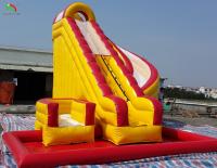 China Inflatable Water Pool Red Closed Double Slides Children Bounce House Commercial Water Closed Slide Swimming Pool for sale