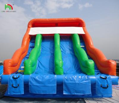 China Inflatable Water Pool Red Closed Double Slides Children Bounce House Commercial Water Closed Slide Swimming Pool for sale