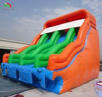 China Inflatable Water Pool Red Closed Double Slides Children Bounce House Commercial Water Closed Slide Swimming Pool for sale