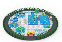 China Giant Toys Equipment Inflatable Water Parks With Airtight And Constant Blower for sale