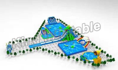 China Customized Outdoor Inflatable Water Parks / Inflatable Pool Slide for sale