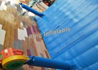 China 6.5m High Giant Double Lane Inflatalbe Water Slide With Swimming Pool for sale