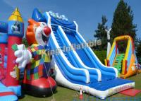 China Giant Wave Blow Up Dry Slide 21 Feet High Blue / White With 2 Years Guarantee for sale