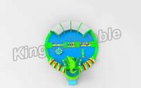 China Giant Inflatable 3d Land Water Sports Park With Slide For Kids Playing for sale