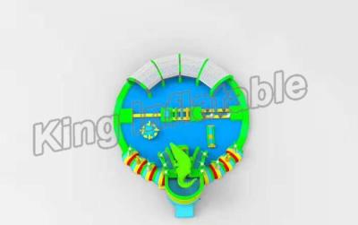 China Giant Inflatable 3d Land Water Sports Park With Slide For Kids Playing for sale