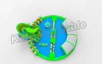 China Giant Inflatable 3d Land Water Sports Park With Slide For Kids Playing for sale