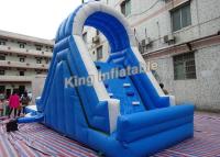 China Blue Family Double Stitching Inflatable Water Slide For Kids for sale