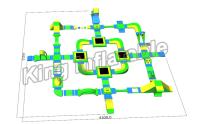 China Funny Large PVC Inflatable Amusement Park Games For Open Water Entertainment for sale