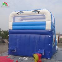 China Commercial Water Slide Inflatable Kids Outdoor Double Lane Inflatable Water Slides With Pools for sale