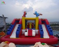 China Popular Commercial Inflatable Water Slides with Pool Double Lane Water Slides Inflatable for Kids and Adults for sale