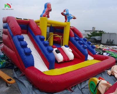China Popular Commercial Inflatable Water Slides with Pool Double Lane Water Slides Inflatable for Kids and Adults for sale