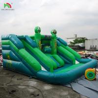 China Commercial Water Slide Inflatable Kids Outdoor Double Lane Water Slide Bounce House Inflatable Water Slide with Pool for sale