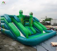 China Commercial Water Slide Inflatable Kids Outdoor Double Lane Water Slide Bounce House Inflatable Water Slide with Pool for sale