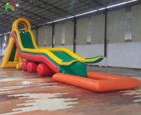 China Inflatable Playground Obstacle Sports Field Inflatable Water Slide with Pool for sale