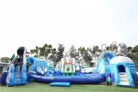 China Adult Outdoor Inflatable Water Parks , Pool Obstacle Course Play Equipment for sale